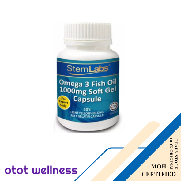 STEMLABS OMEGA 3 FISH OIL / MINYAK IKAN 1000MG SOFTGEL CAPSULE (CHOLESTEROL CONTROL) [JAKIM ...