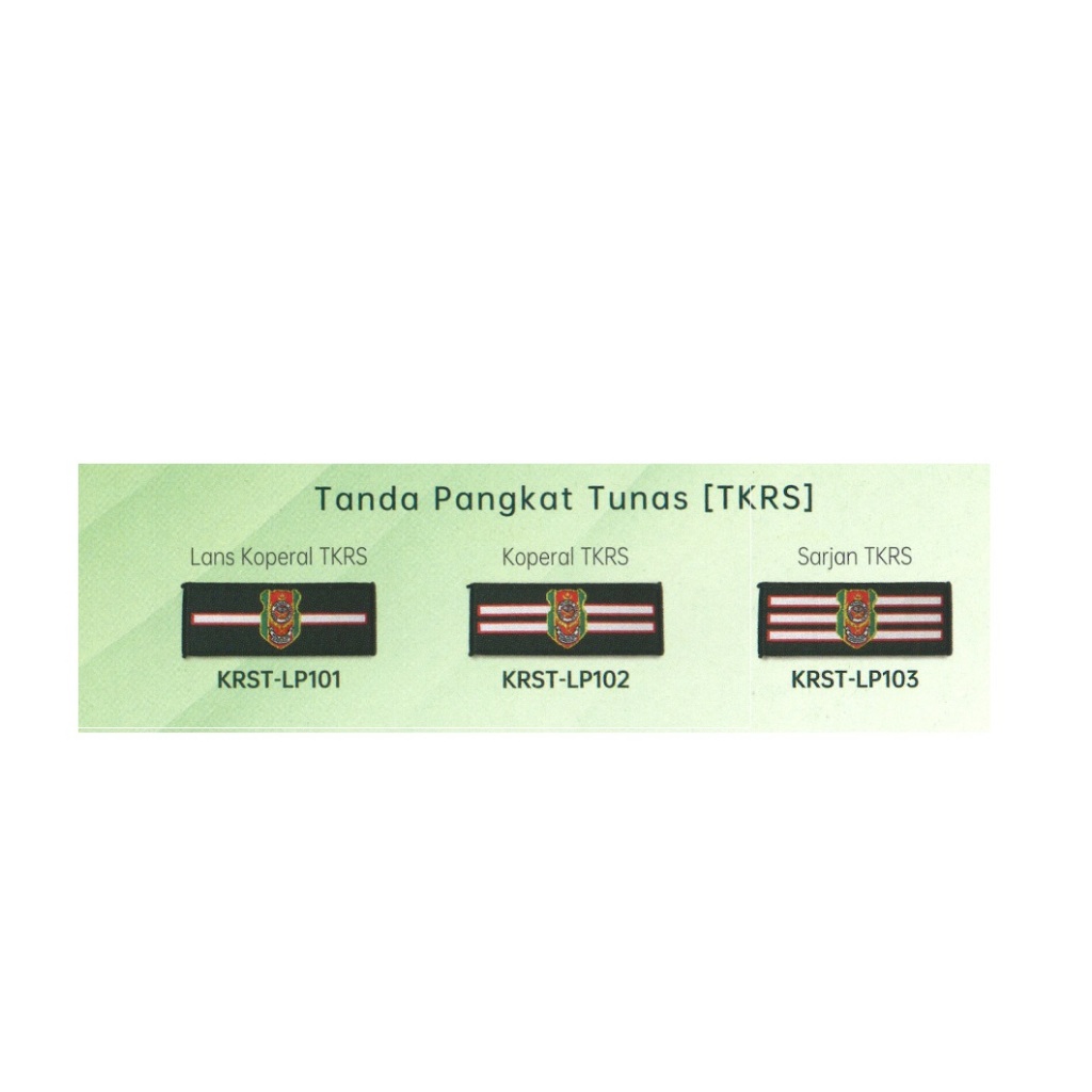 Lencana Tanda Pangkat KRS | Shopee Malaysia