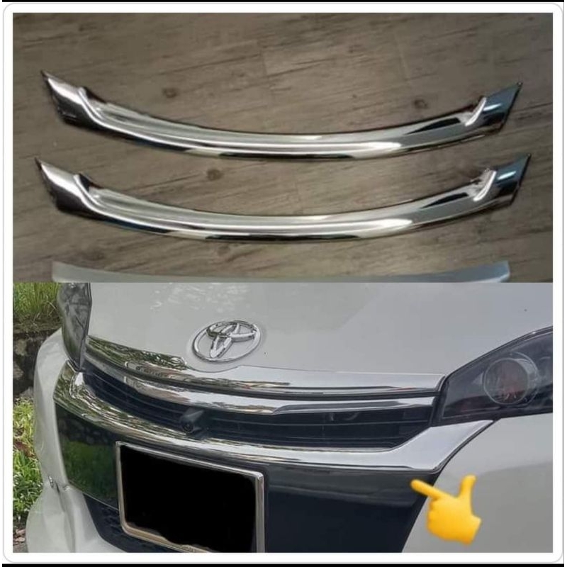 FRONT BUMPER GARNISH MODELLISTA CHROME WISH ZGE | Shopee Malaysia