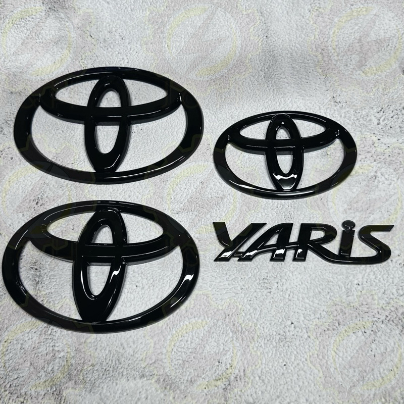 GLOSSY BLACK SERIES TOYOTA YARIS 2019-2024 LOGO / WORDING / EMBLEM ...