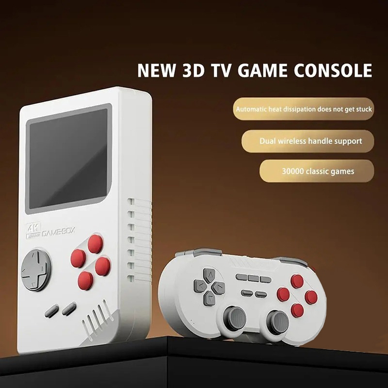 K8 TV Game Console 4K Ultra HD Portable 3D Retro Game Box (64GB ...