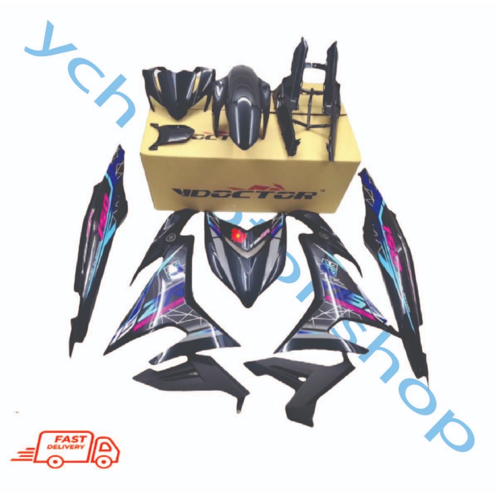 YAMAHA Y15 Y15ZR V2 Y15 V2 Y15 ZR V2 DOCTOR SP BLACK VIETNAM EDITION BIRU COVER SET STICKER ...