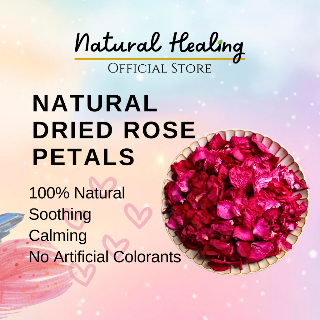 NATURAL HEALING Dried Rose Petals 10g Bath Mandi Bunga Mandian Bunga ...