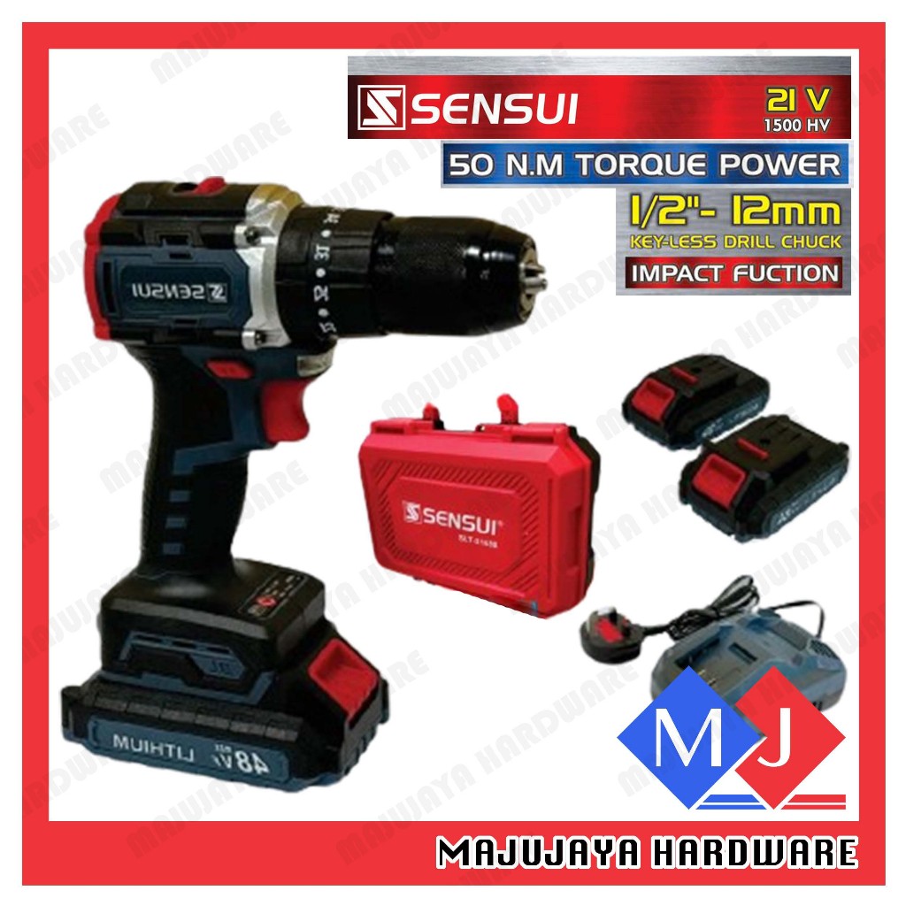 SENSUI Cordless Drill With Impact Electric Drill Multi-functional ...