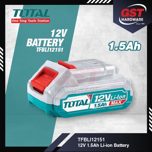 Total Cordless Drill 12V Battery And Charger 1.5Ah Total Battery Total ...