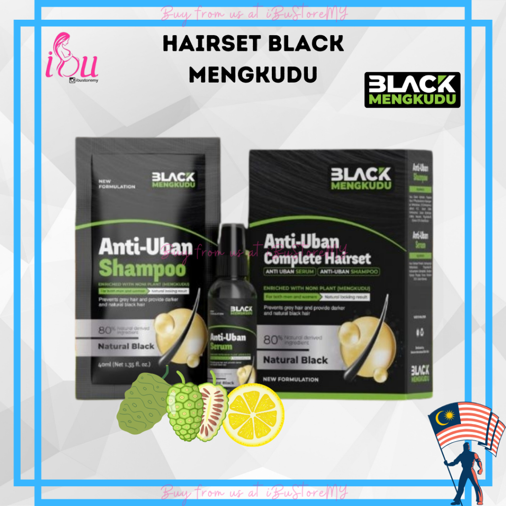 Black Mengkudu Anti Uban Rawat Rambut Hitam Original Shampoo Syampoo ...