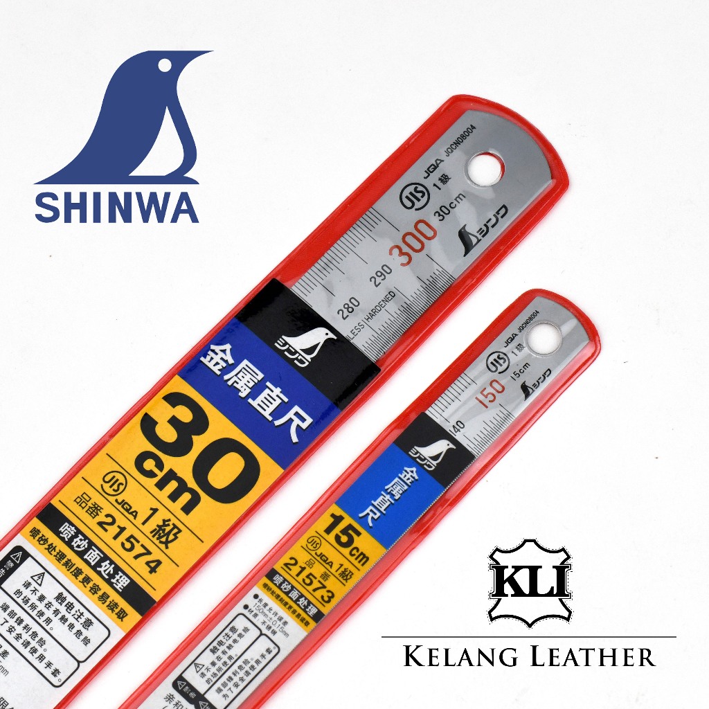 SHINWA 15cm/30cm Stainless Steel Round End Ruler pembaris Made in Japan alat tulis | Shopee Malaysia