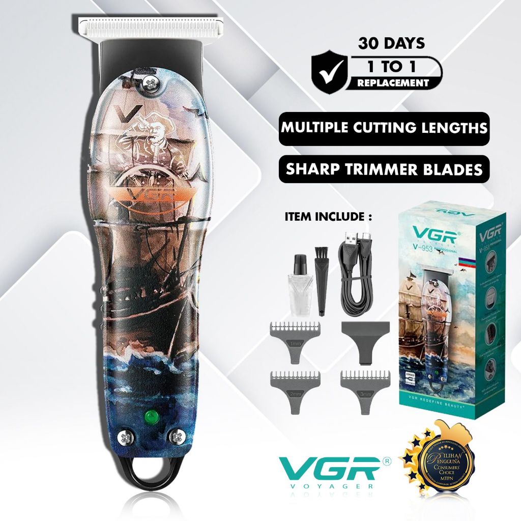 VGR V-953 Graffiti Design Professional Rechargeable cordless Hair ...