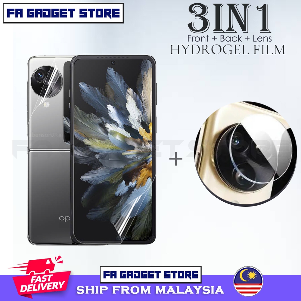 「3 in 1」OPPO Find N3 Flip | N2 Flip Lens Hydrogel Screen Protector ...