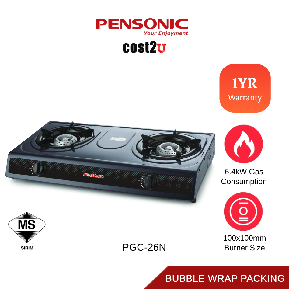 Pensonic/Cornell/iSONIC 2 Burner Gas Cooker | PGC-26N PGC-55S PGC-5602S ...