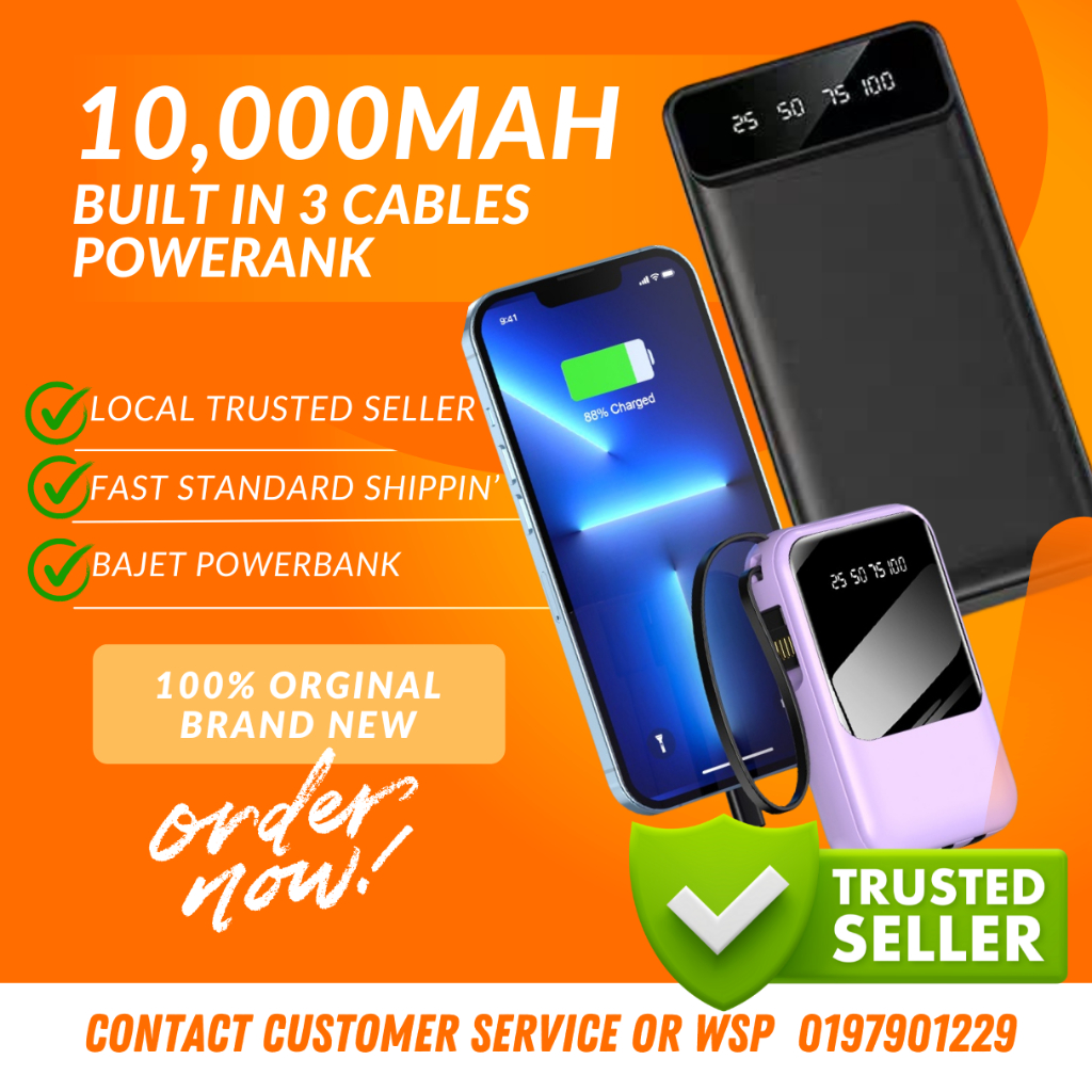Mini Power Bank/ Long Power Bank 10000mah Latest Fast Charging Built-in ...