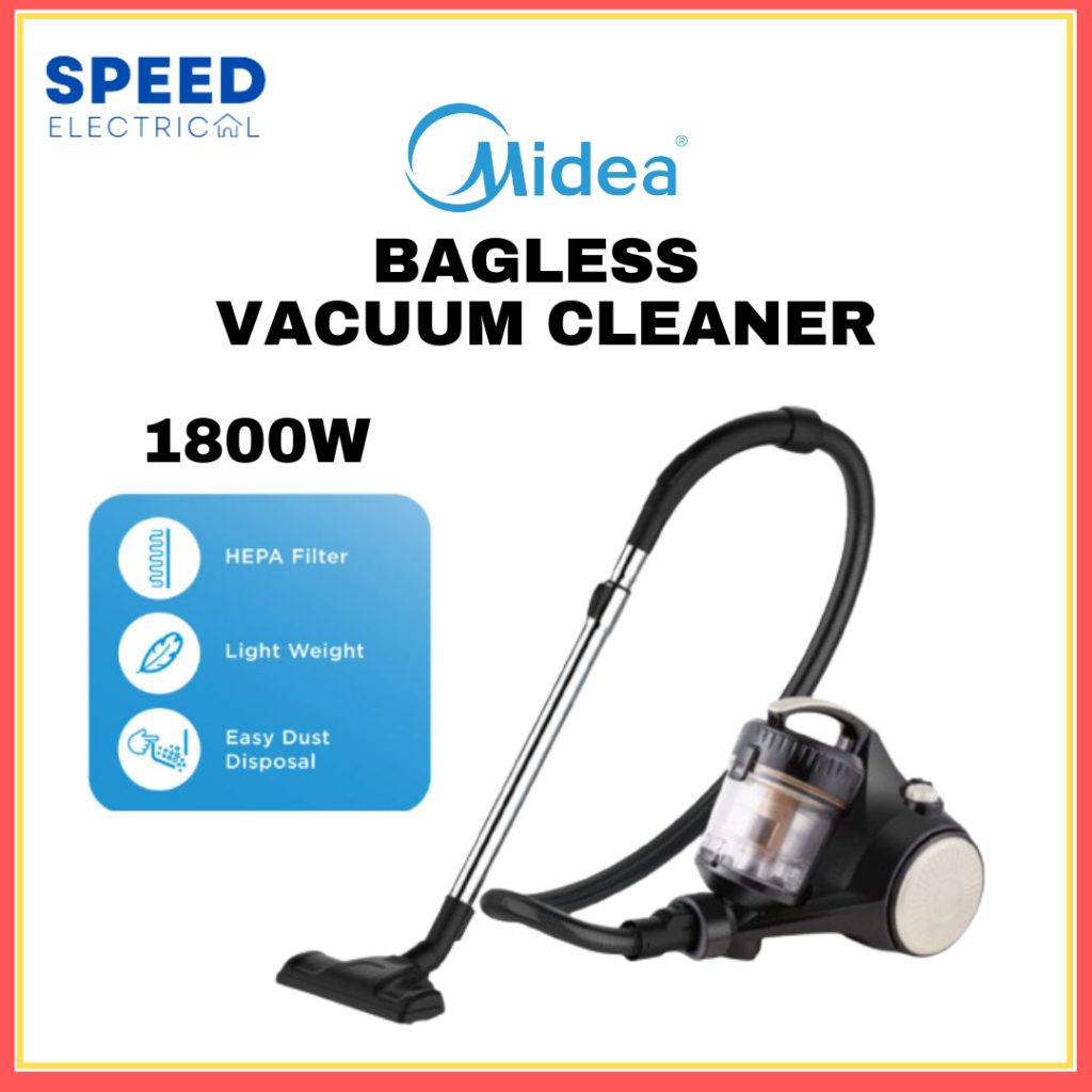 MIDEA MVC-V18K-BG BAGLESS VACUUM CLEANER 1800W CYCLONE VACUUM 吸尘机 VAKUM ...