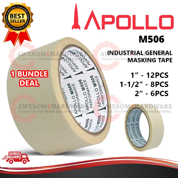 (VARIOUS SIZES) APOLLO M506 18Y INDUSTRIAL GENERAL MASKING TAPE TAPE ...