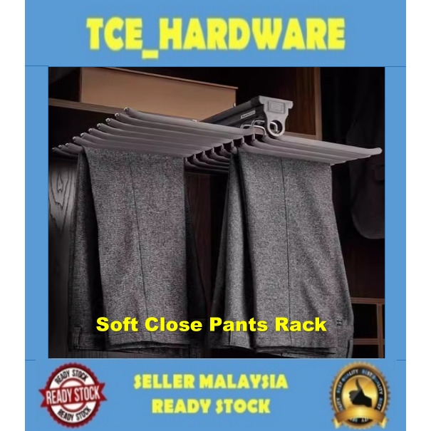 Anti-Slip Pant Hanger 9 Layer Soft Close Hanger Rack Multi Functional ...