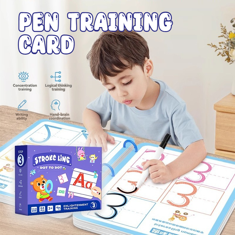 Children Tracing Workbook With Erasable Pen Control Educational ...