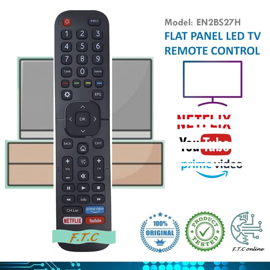 #Original# Hisense EN2BS27H Flat Panel LED Smart TV Remote Control ...