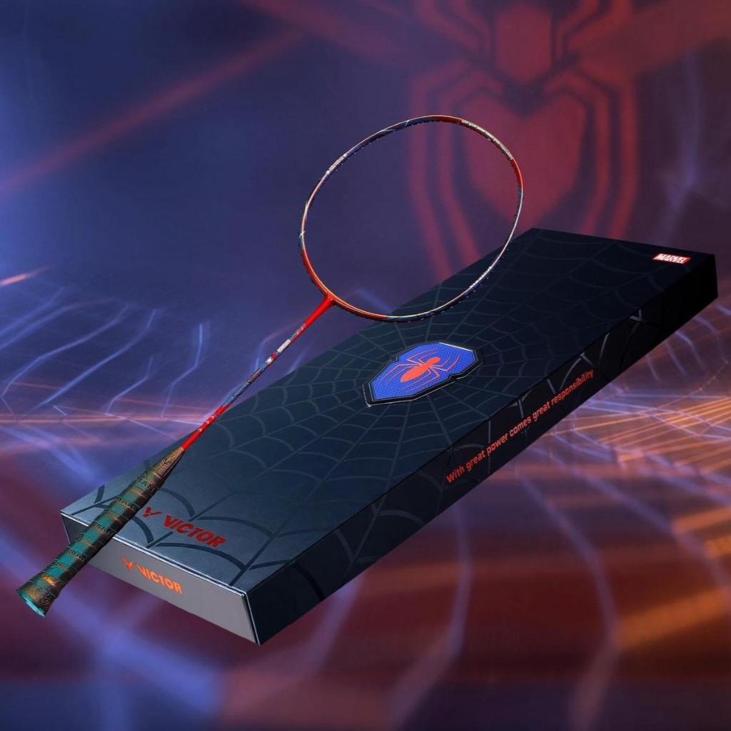 Victor x Marvel Spiderman Badminton Racket [Box Set/Free String/Grip ...