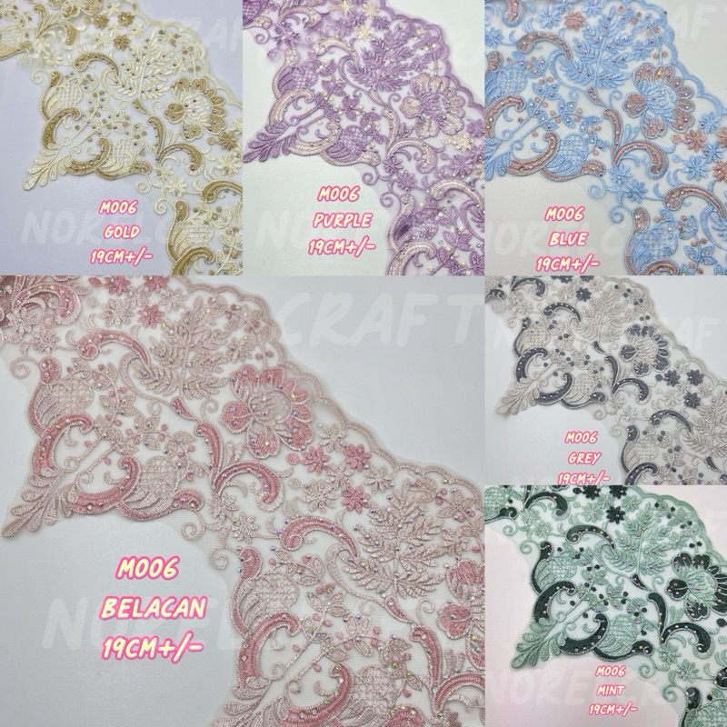 M006[1METER]TRIMMING DIAMOND BORDER LACE/BORDER LACE DIAMOND / LACE ...