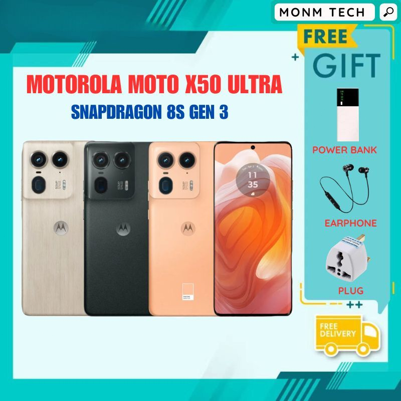 Motorola Moto X50 Ultra Snapdragon 8s Gen 3 P-OLED 144Hz 6.7 inch 125W Fast Charging Dual SIM ...