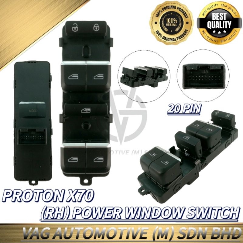PROTON X70 (RH)20PIN POWER WINDOW SWITCH | Shopee Malaysia