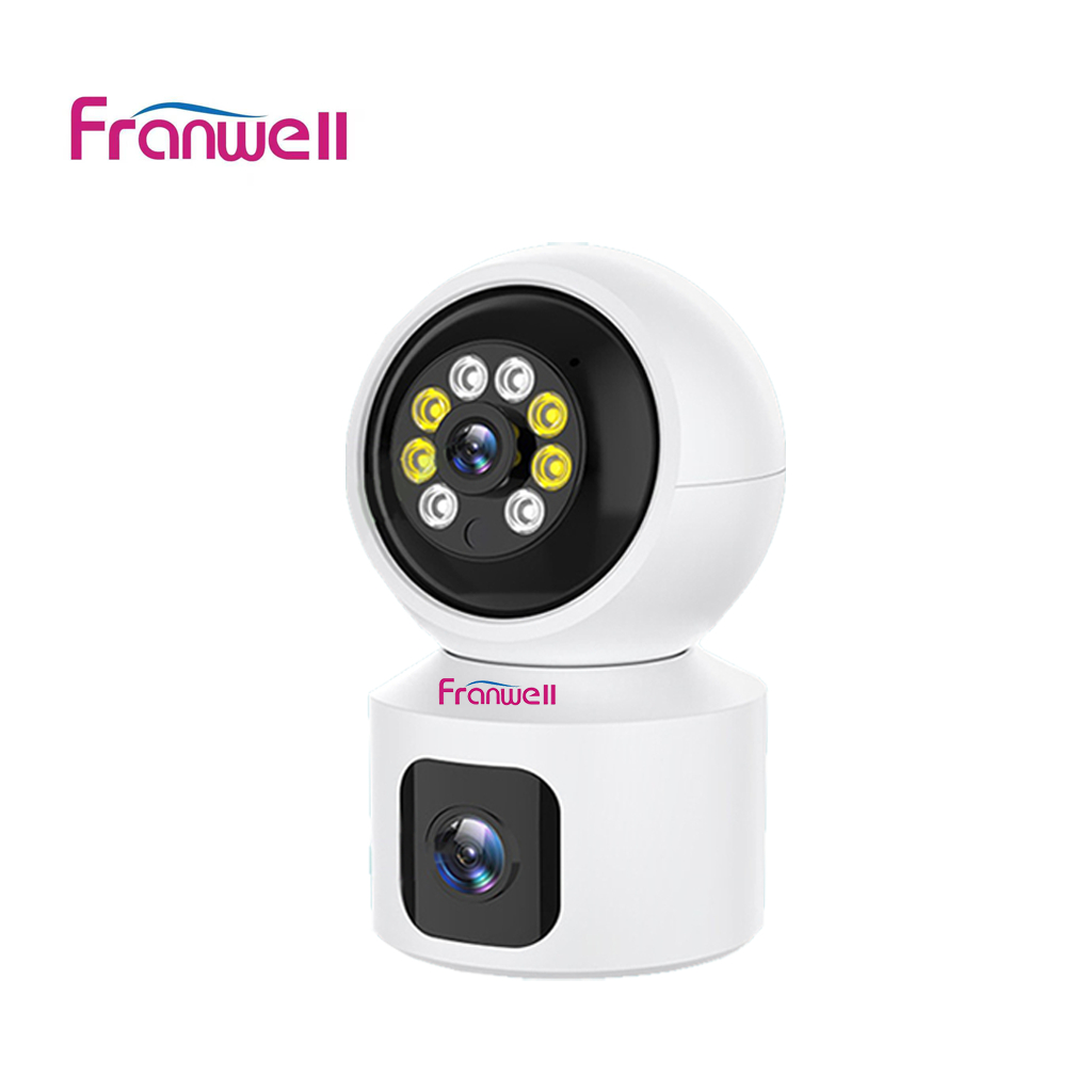 Franwell V9L 4MP CCTV Dual Lens Camera 4MP Security IP Cam 360° 3D ...