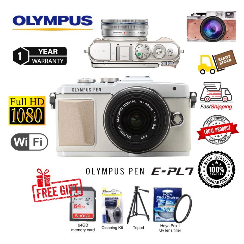 Olympus PEN E-PL7 Mirrorless Micro Four Thirds Digital Camera with 14 ...