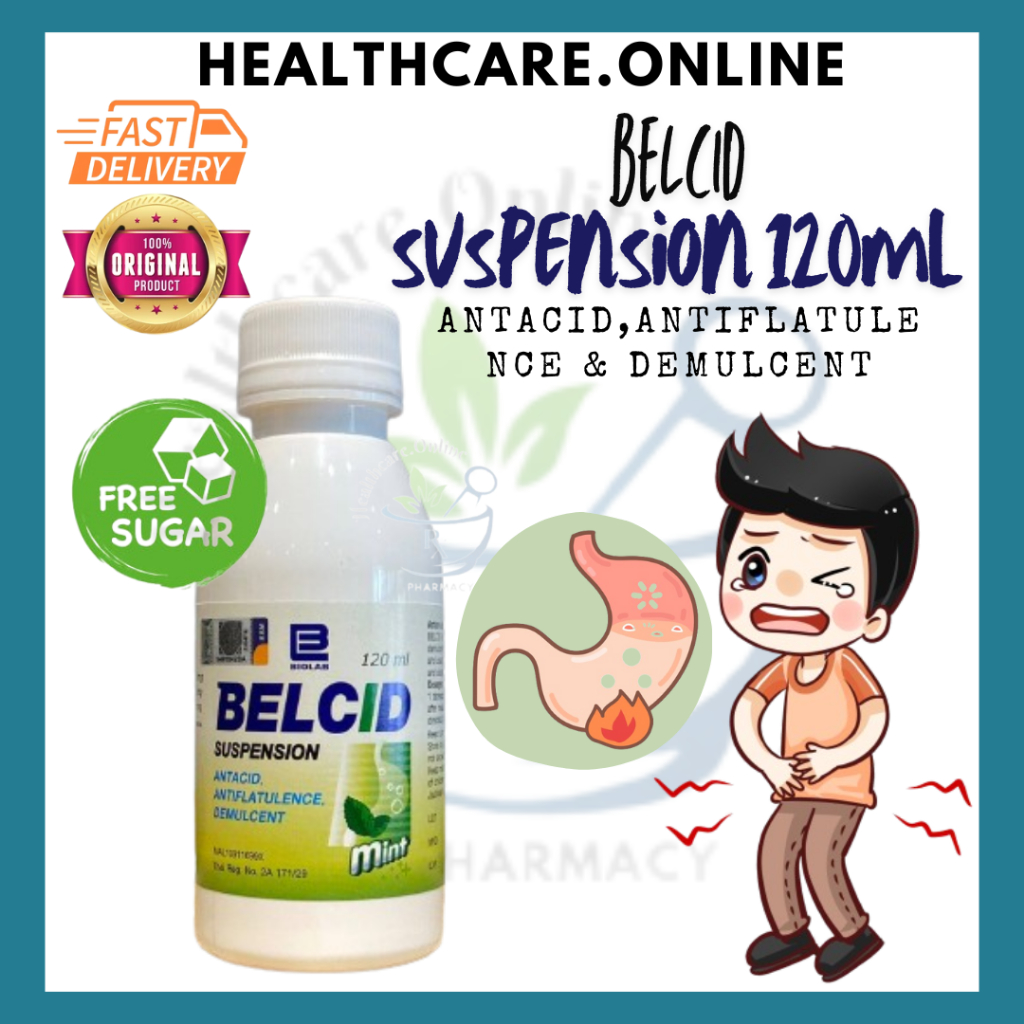 BELCID SUSPENSION MINT FLAVOUR 120ML [ ANTACID ] [ ANTIFLATULENCE ...