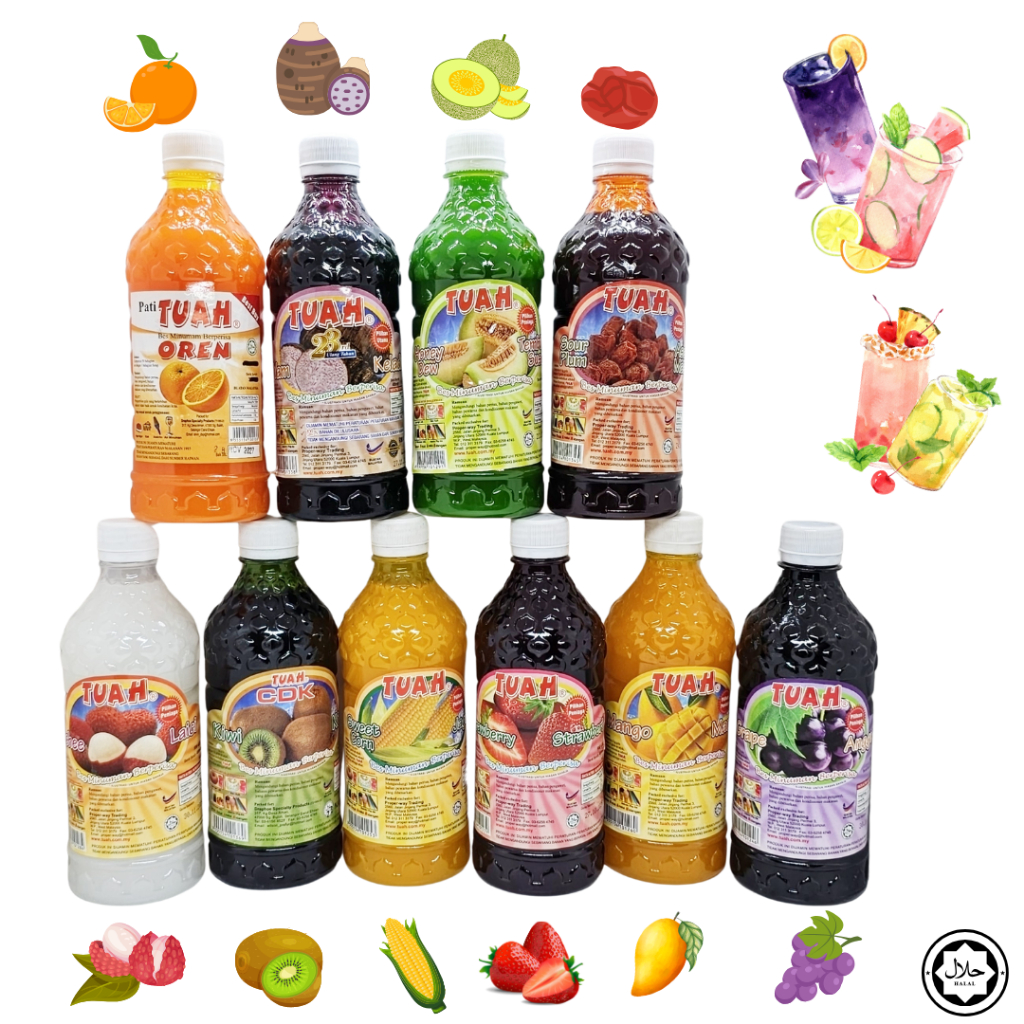 Pati Bes Sirap Berperisa TUAH / Kordial Syrup Anggur / Mangga ...