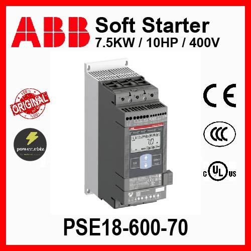 ABB SOFTSTARTER PSE18-600-70 7.5KW / 10HP / 400V Soft Starter (1SFA897101R7000) | Shopee Malaysia