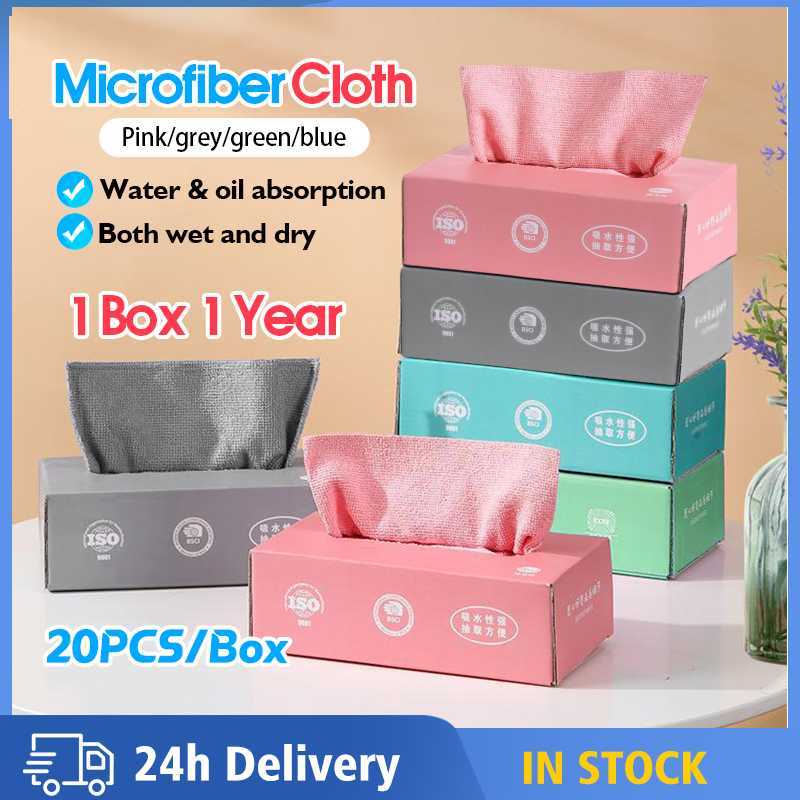 【20pcs/Box】Reusable Kitchen Towel Kitchen Cloth Absorbent tisu dapur ...