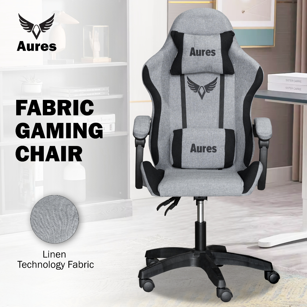 AURES Fabric Gaming Chair/Office Chair/Ergonomic Gaming Chair/Kerusi ...