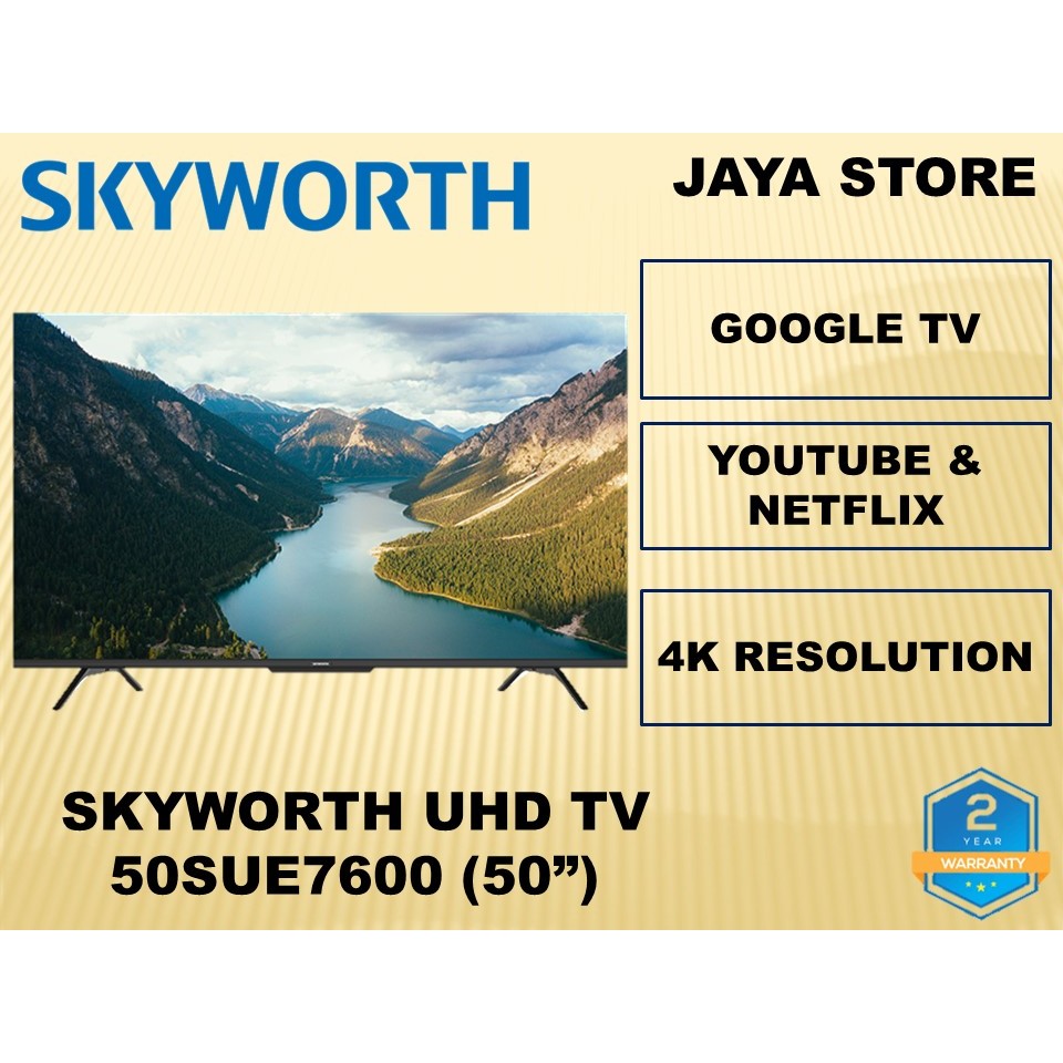 Skyworth 50″ Frameless 4K Smart Google Uhd Led Tv 50SUE7600 (Foc Hdmi ...