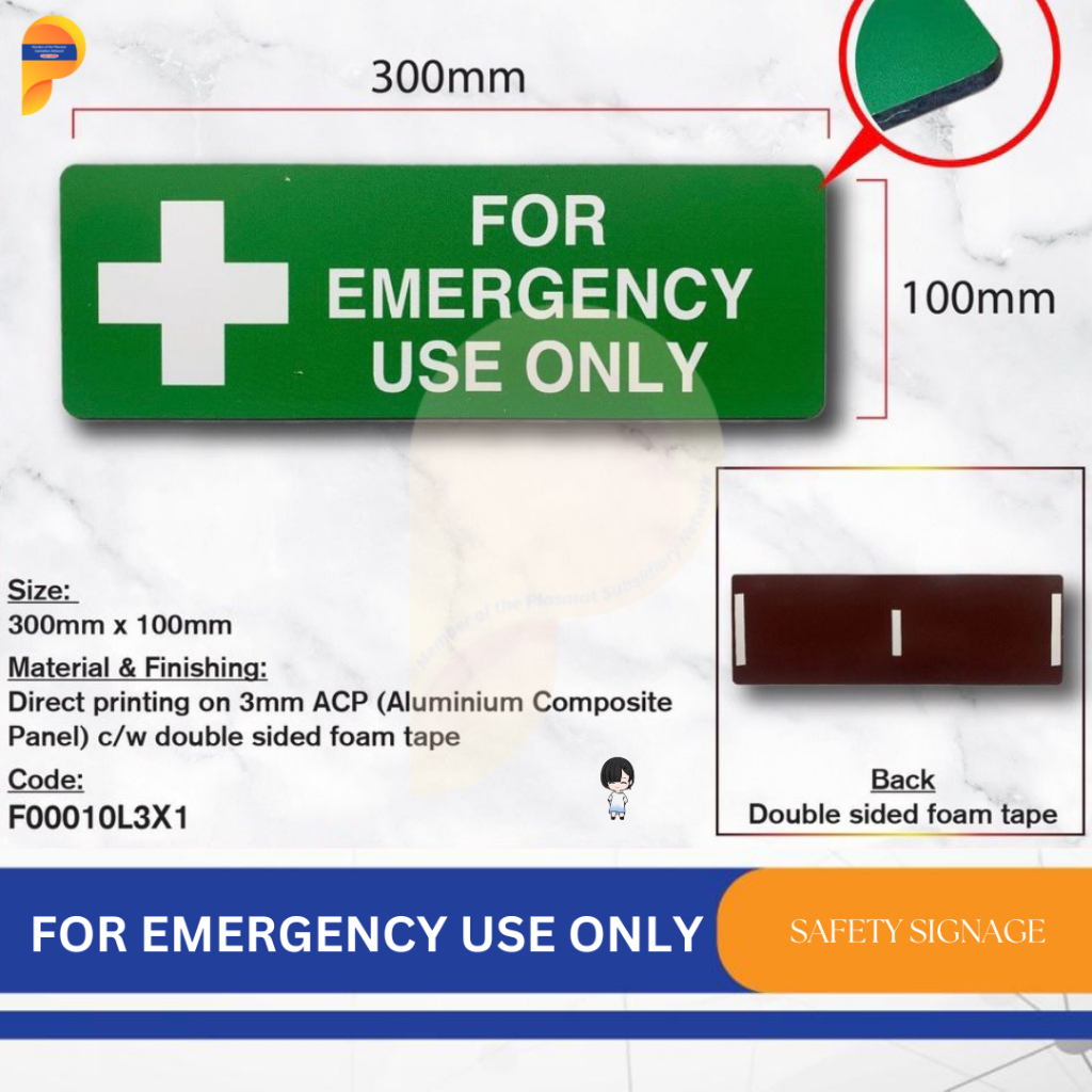 SAFETY SIGNAGE - FOR EMERGENCY USE ONLY | Shopee Malaysia
