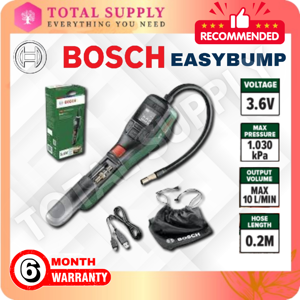 BOSCH EASY PUMP CORDLESS COMPRESSED AIR-PUMP | INFLATOR | MULITIPURPOSE ...