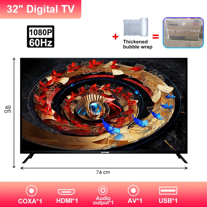 Smart TV 43 Inch TV Smart 4K UHD Android 12 TV (32"/43"/50'') LED Wifi ...