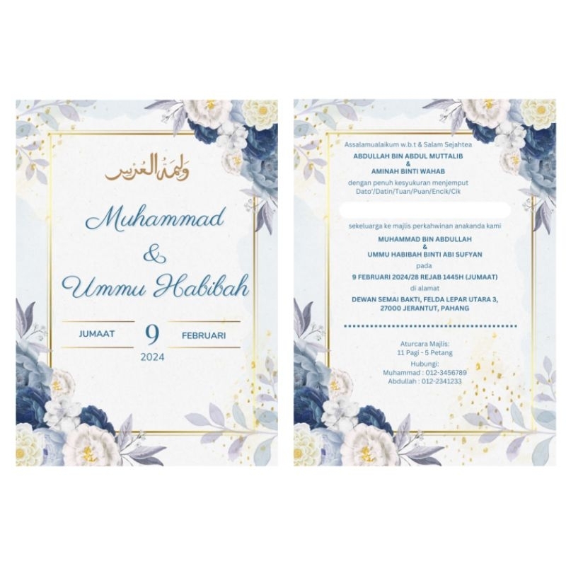 Kad Kahwin, Kad Jemputan, Kad Kenduri/Wedding Card, Invitation Card, Party Card | Shopee Malaysia