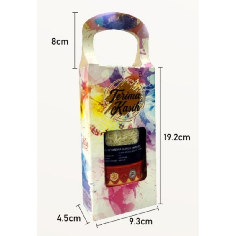 Beras Faiza Goodies & Kotak Basmathi Moghul 250gram, door gift pack ...