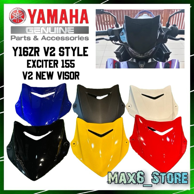 YAMAHA Y16ZR V2 EXCITER155 V2 VISOR NEW WITH RUBBER SPORTY DESIGN VISOR ...