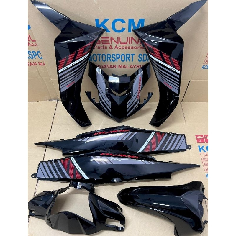 COVERSET HONDA WAVE ALPHA 110 / ALPHA V1&V2 DESIGN API / MERAH PURBA ...