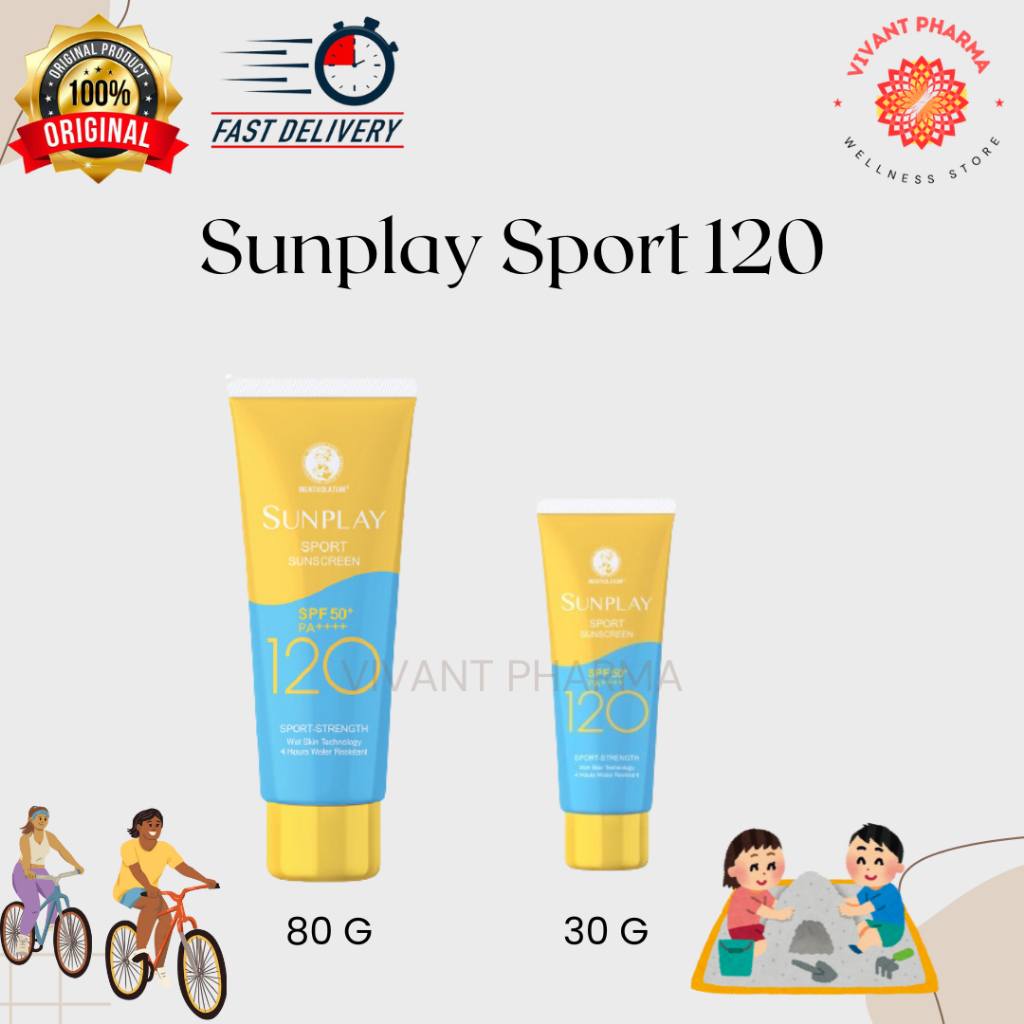 Sunplay Sport Sunscreen 120 SPF50 PA++++ 30g / 80 g | Shopee Malaysia