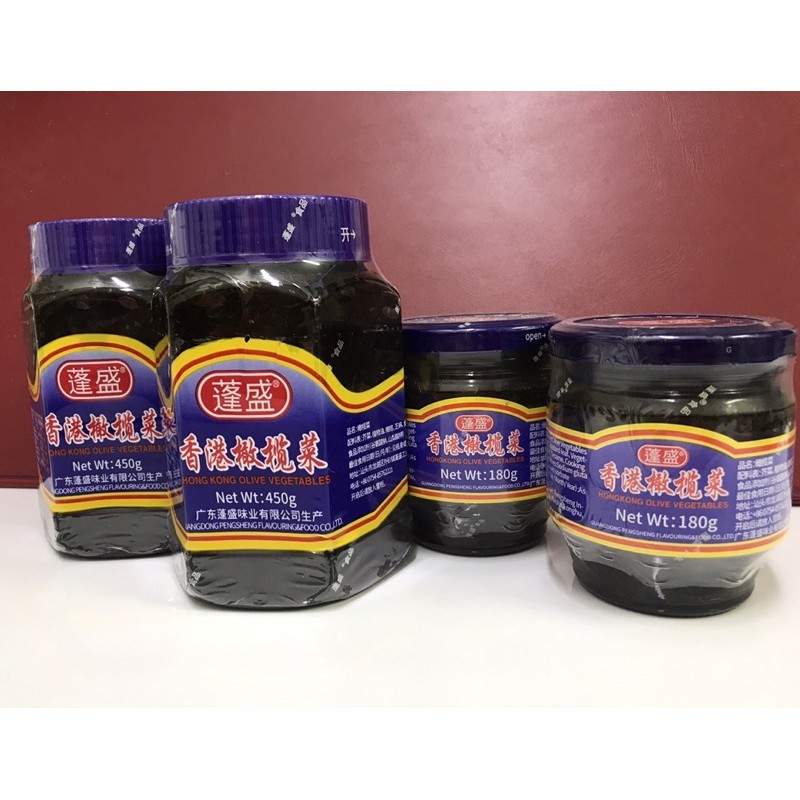 潮汕正宗蓬盛香港橄榄菜180g/450g瓶装拌面拌饭酱菜下饭小菜吃粥咸菜HONG KONG OLIVE VEGETABLES | Shopee Malaysia