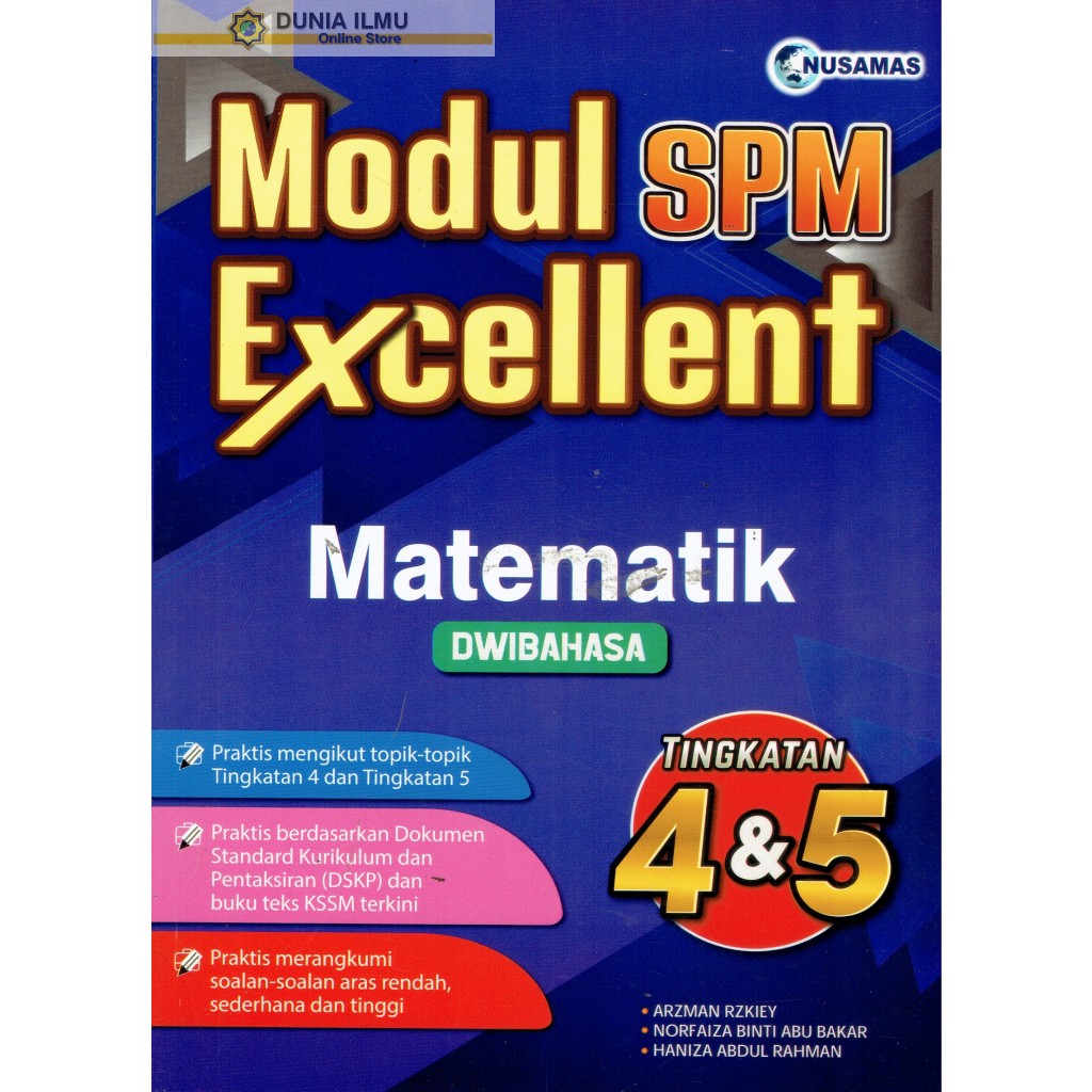 MODUL SPM EXCELLENT TINGKATAN 4&5 MATEMATIK DWIBAHASA | Shopee Malaysia
