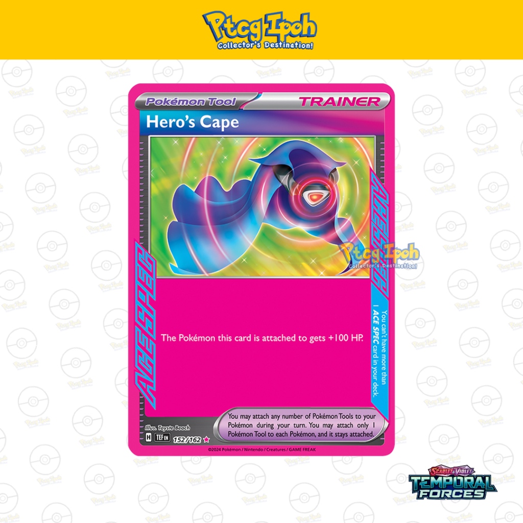 [Pokémon TCG] Temporal Forces: Hero's Cape - 152/162 - Ace Rare ...