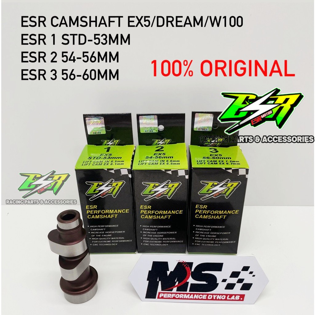 ESR Motor EX5 Dream/Wave100/EX5 Class1 CamShaft (Light Weight Cam Shaft ...