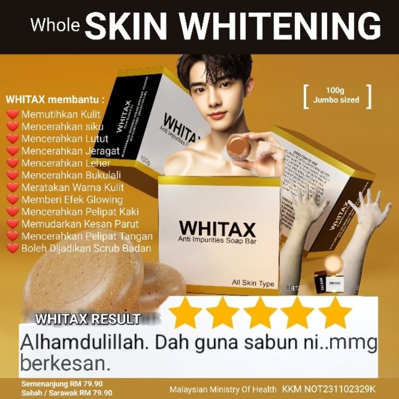 WHITAX - Sabun Pemutih Wajah, Badan, Bukulali, Jeragat, Parut, SKIN ...