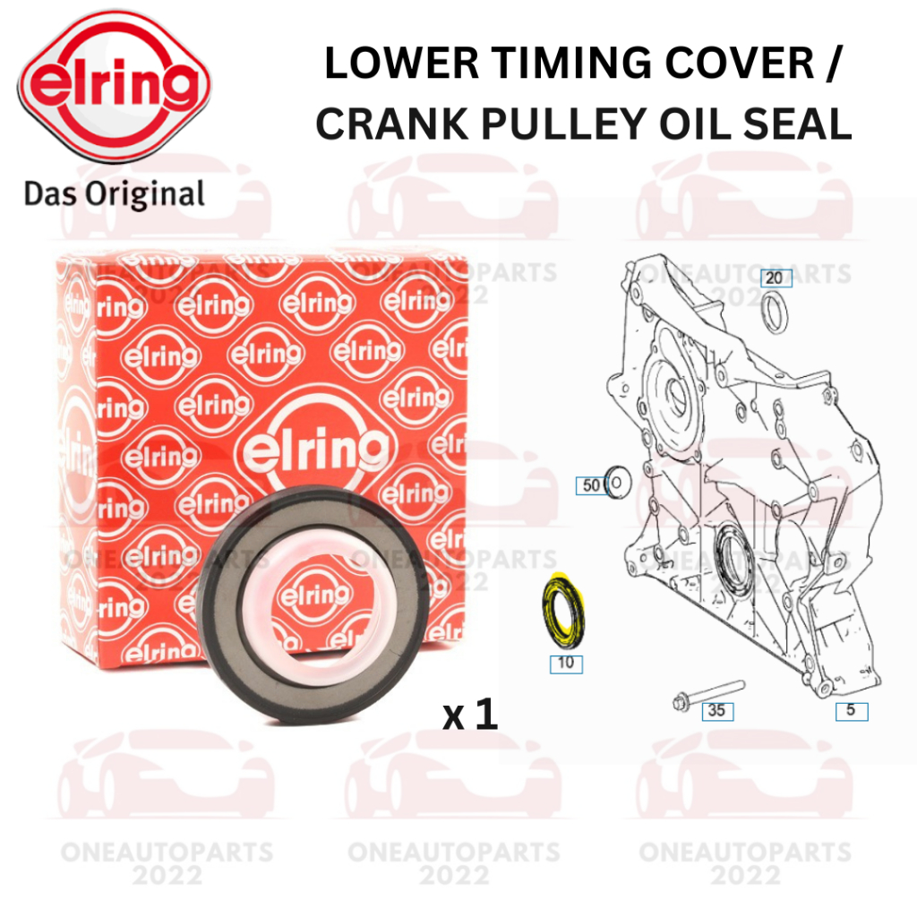 ELRING GERMANY FRONT LOWER TIMING OIL SEAL CRANK PULLEY SEAL MERCEDES ...