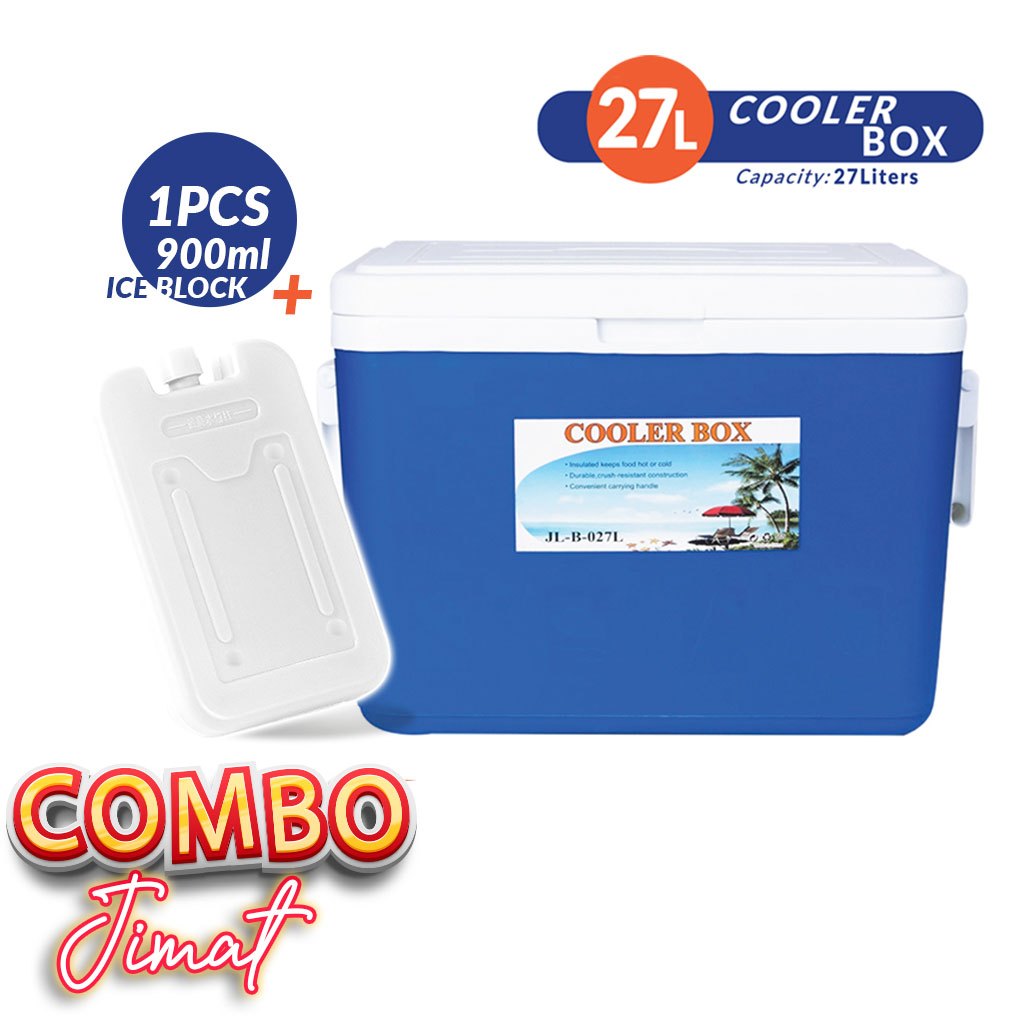 27L 45L Big Cooler Ice Box Heavy Duty Storage Portable Cold Box Icebox ...