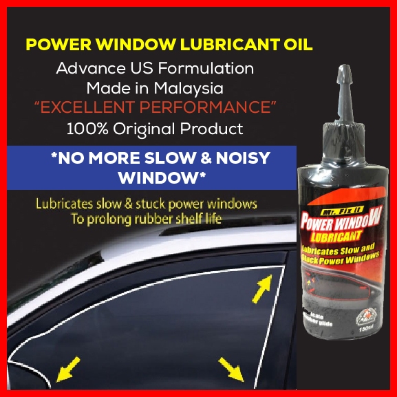 150ML Power Window Lubricant Pelincir Cermin Tingkap Kereta Silicone ...