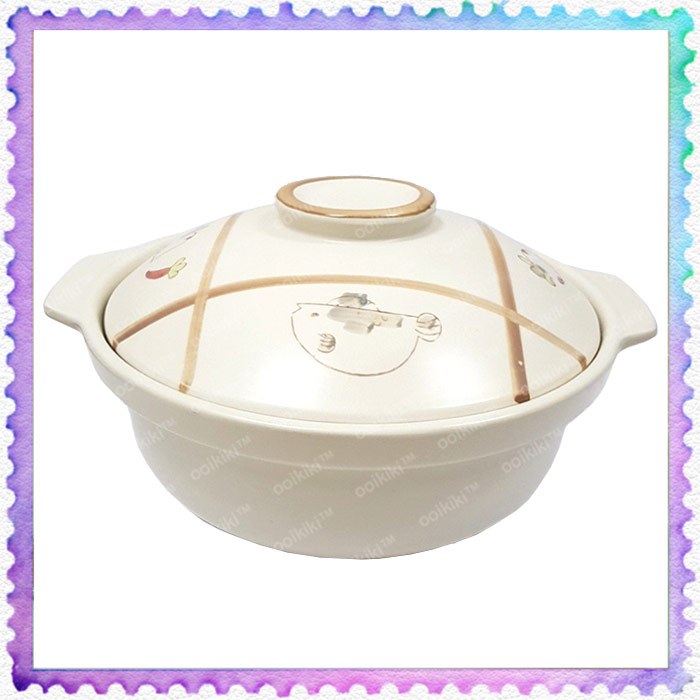 5.5L Ceramic Shallow Large Clay Treasure Goodies Cooking Pot with lid ...