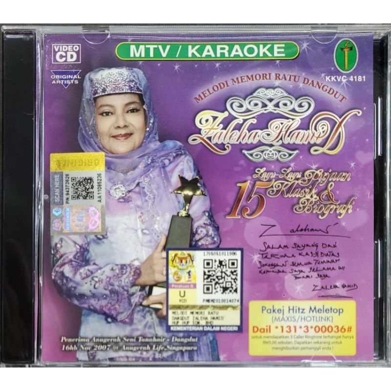 Zaleha Hamid - 15 Lagu Lagu Pujaan Klasik Biografi (VCD) | Shopee Malaysia